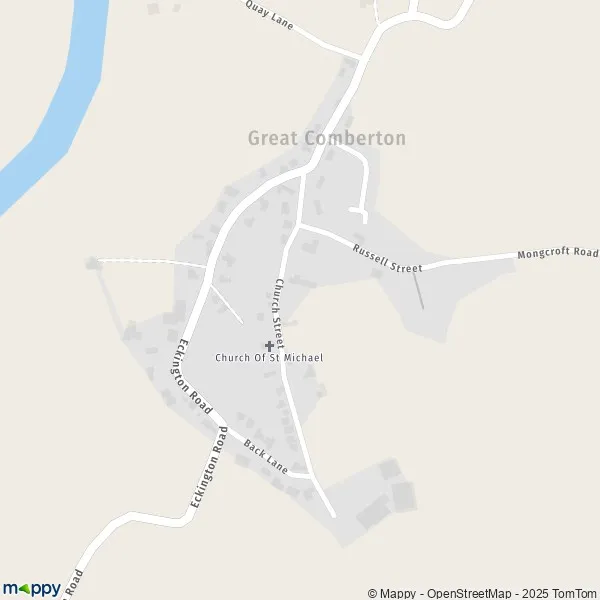 Map Great Comberton: map of Great Comberton (WR10 3) and practical ...