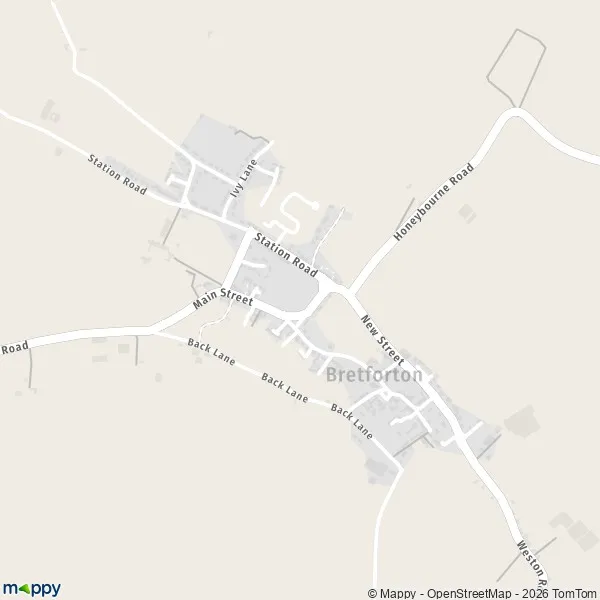 Map Bretforton: map of Bretforton (WR11 7) and practical information