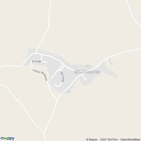 Map Whitbourne: map of Whitbourne (WR6 5) and practical information