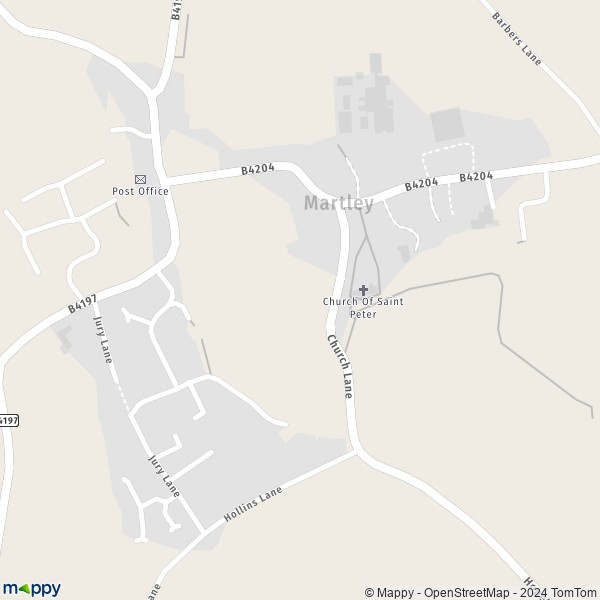 Map Martley: map of Martley (WR6 6) and practical information
