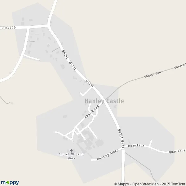 Map Hanley Castle: map of Hanley Castle (WR8 0) and practical information