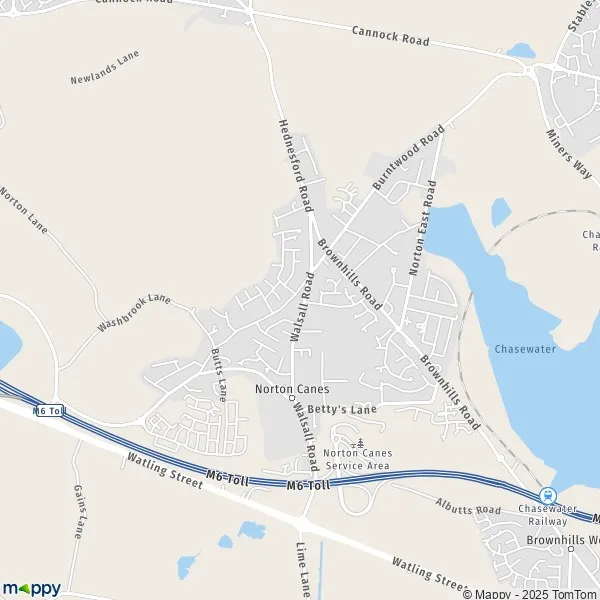 Map Norton Canes: map of Norton Canes (WS11 9) and practical information