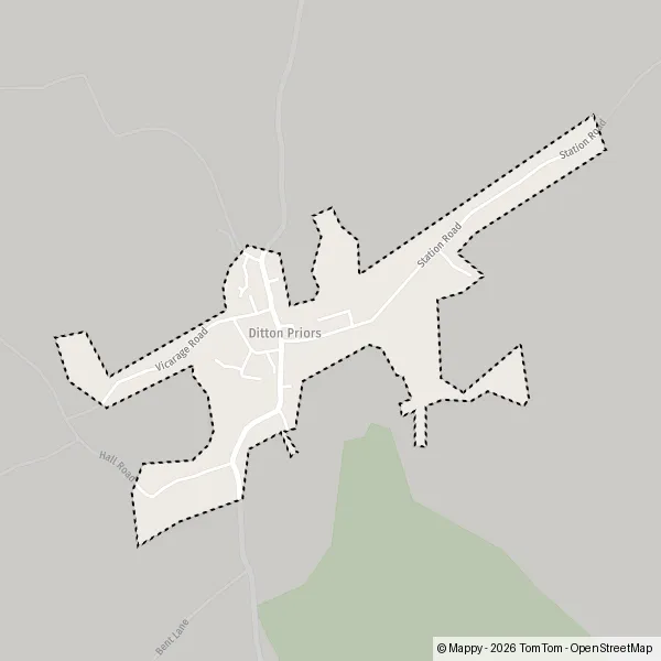 Map Ditton Priors: map of Ditton Priors (WV16 6) and practical information