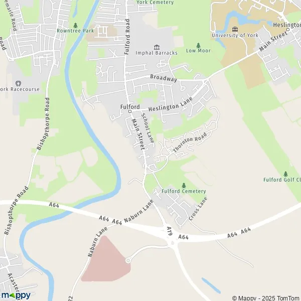 Map Fulford: map of Fulford (YO10 4) and practical information