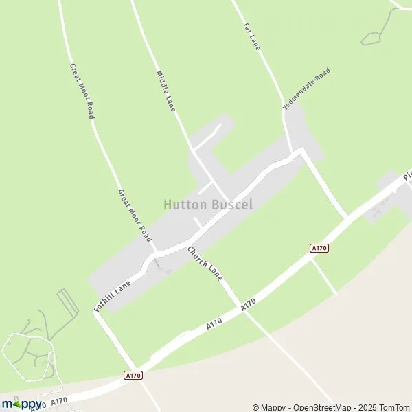 Map Hutton Buscel: map of Hutton Buscel (YO13 9) and practical information