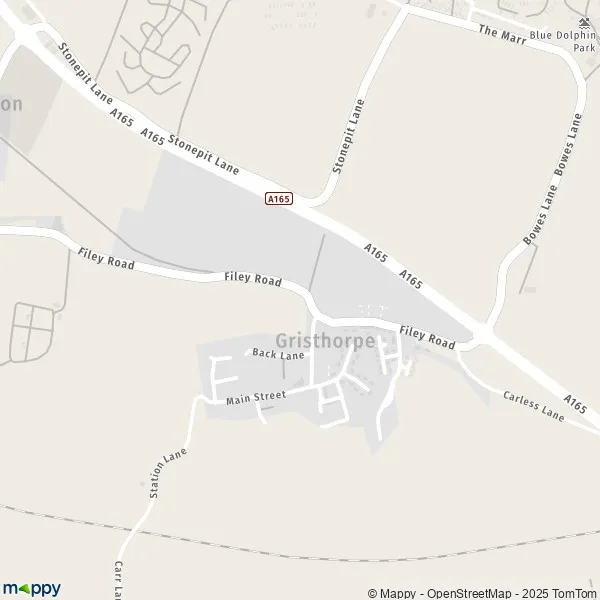 Map Gristhorpe: map of Gristhorpe (YO14 9) and practical information