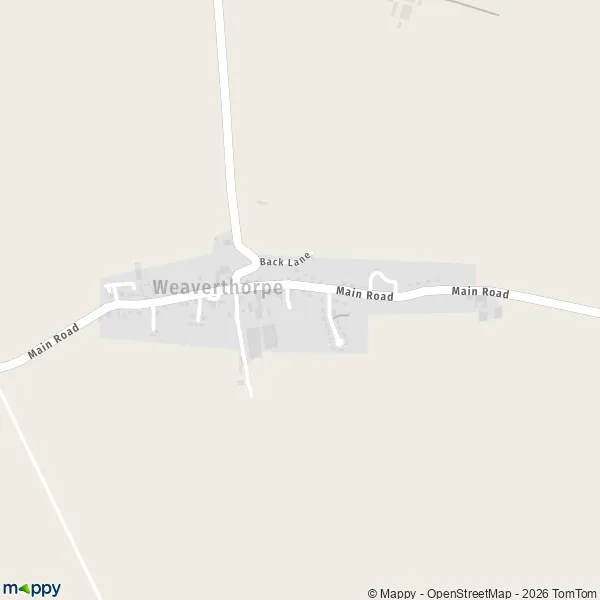 Map Weaverthorpe: map of Weaverthorpe (YO17 8) and practical information