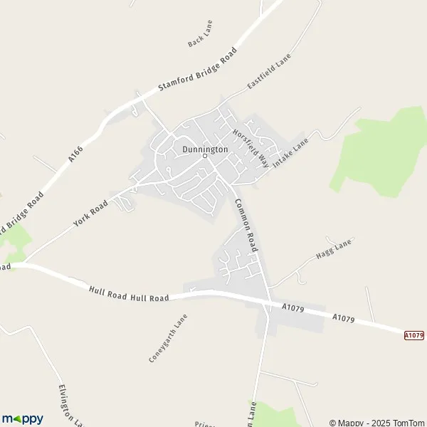 Map Dunnington: map of Dunnington (YO19 5) and practical information