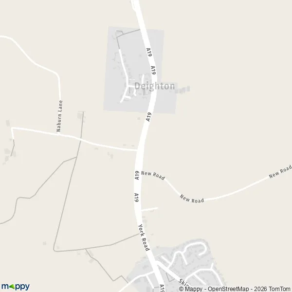 Map Deighton: map of Deighton (YO19 6) and practical information