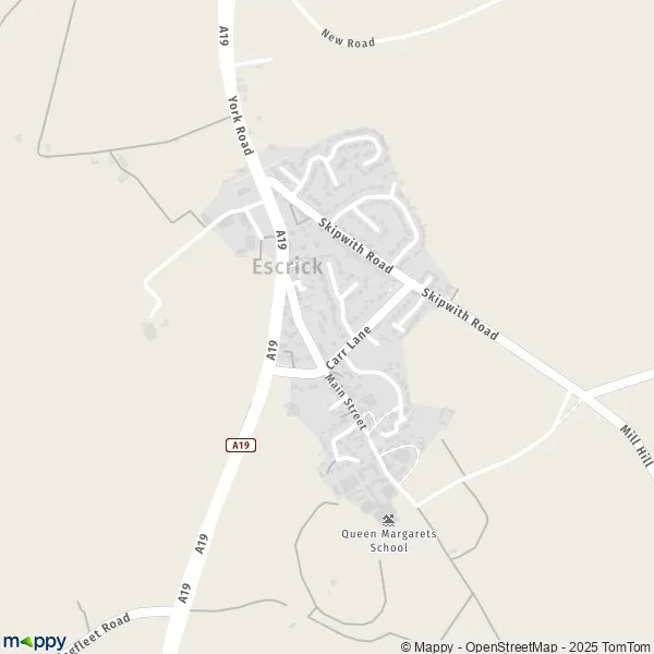 Map Escrick: map of Escrick (YO19 6) and practical information