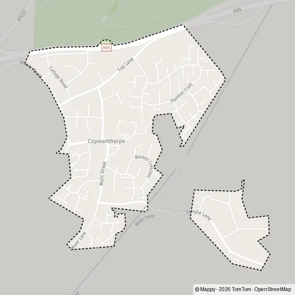 Map Copmanthorpe: map of Copmanthorpe (YO23 3) and practical information