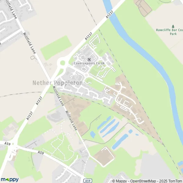 Map Nether Poppleton: map of Nether Poppleton (YO26 6) and practical ...