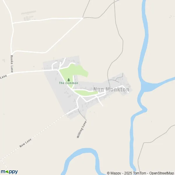 Map Nun Monkton: map of Nun Monkton (YO26 8) and practical information