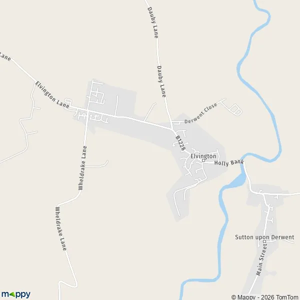 Map Elvington: map of Elvington (YO41 4) and practical information