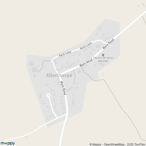 Map Allerthorpe: map of Allerthorpe (YO42 4) and practical information