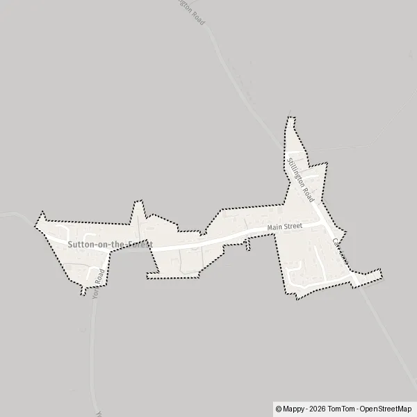 Map Sutton-on-the-Forest: map of Sutton-on-the-Forest (YO61 1) and ...