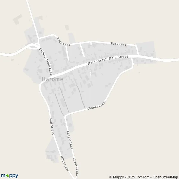 Map Harome: map of Harome (YO62 5) and practical information