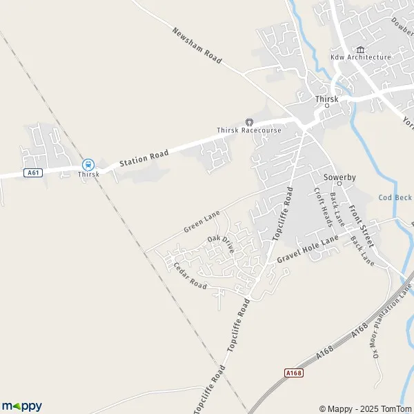 Map Sowerby: map of Sowerby (YO7 1) and practical information