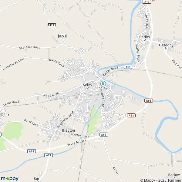 Map Selby: map of Selby (YO8 1) and practical information
