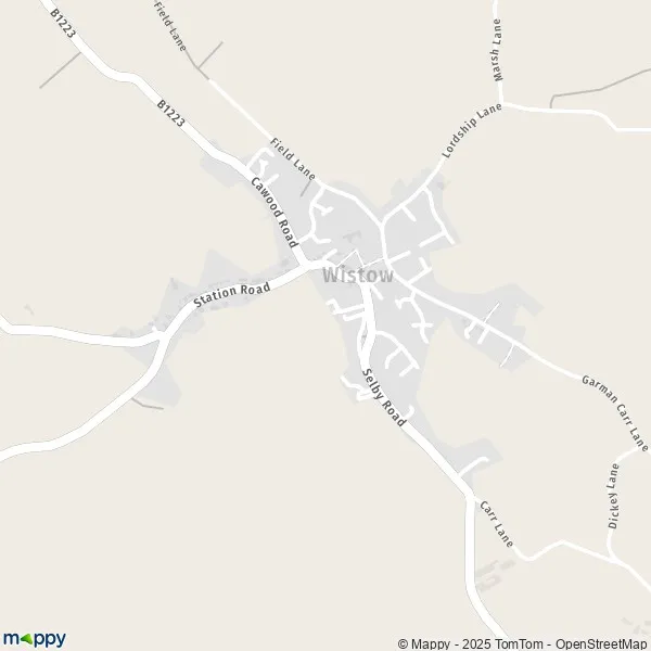 Map Wistow: map of Wistow (YO8 3) and practical information