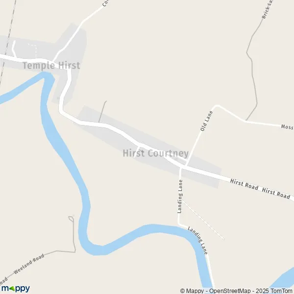 Map Hirst Courtney: map of Hirst Courtney (YO8 8) and practical information