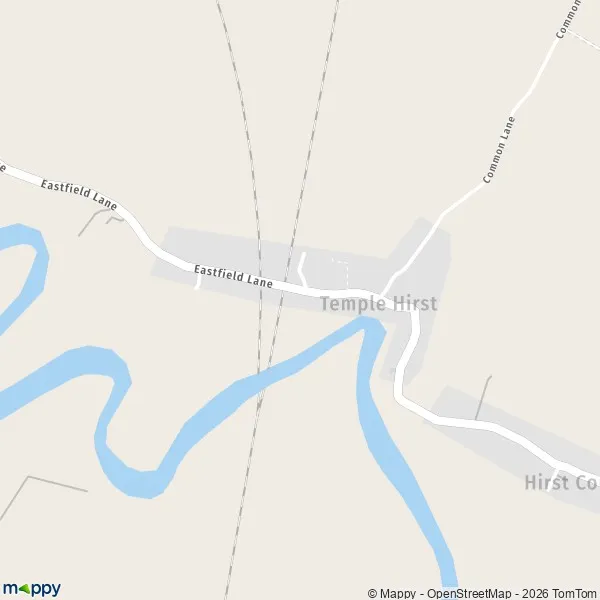 Map Temple Hirst: map of Temple Hirst (YO8 8) and practical information